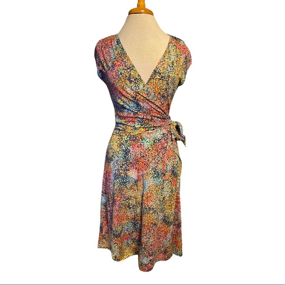 BCBGMaxAzria | Dresses | Bcbg Multi Colored Wrap Dress | Poshmark